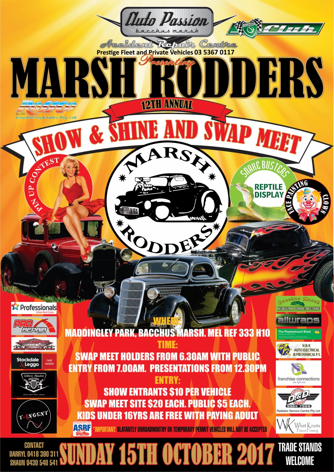 MARSH RODDERS ANNUAL SHOW N SHINE & SWAP MEET IN BACCHUS MARSH VIC 3340 ...